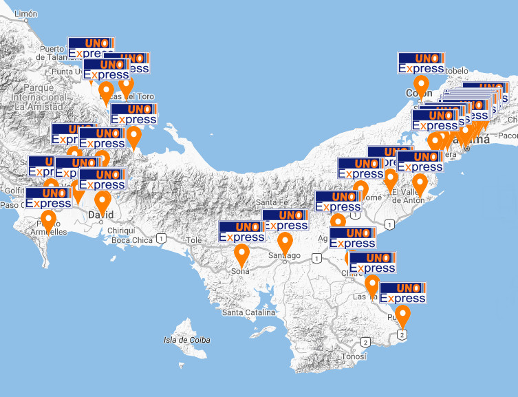 Sucursales | Uno Express Panamá - La red que te conecta